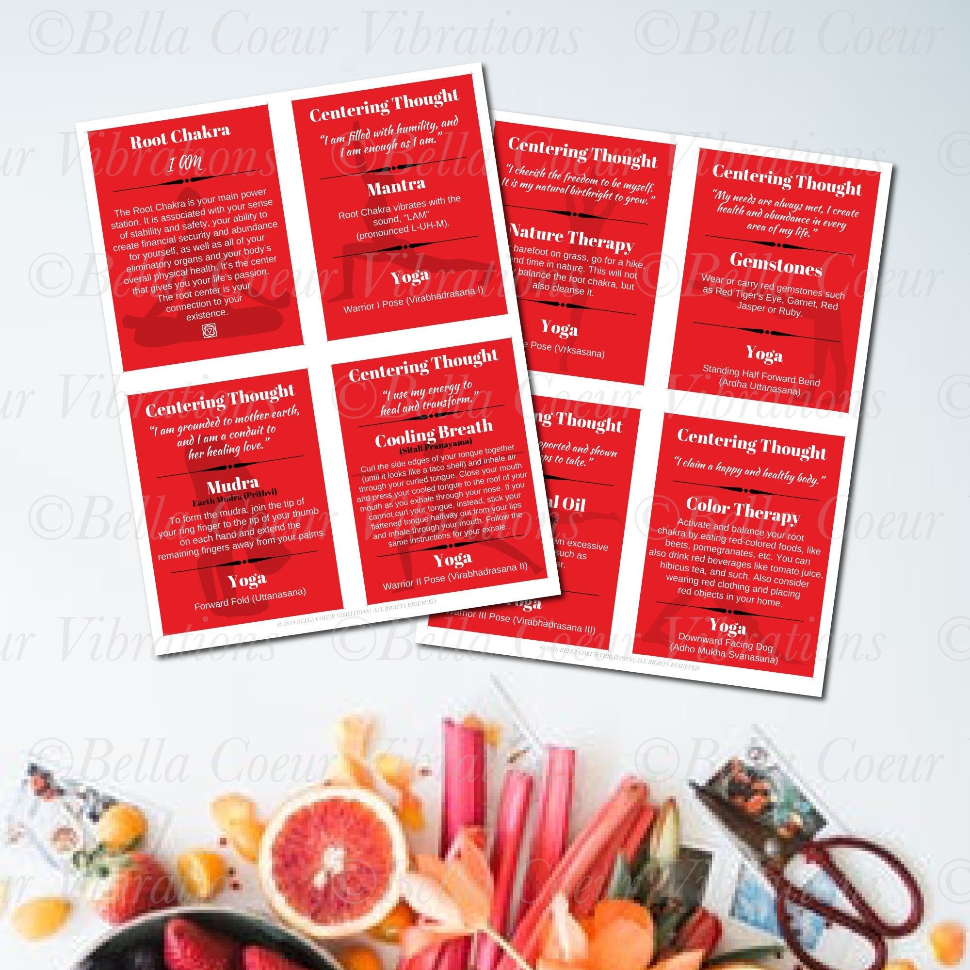 Root Chakra Digital Download Affirmation Cards - Etsy