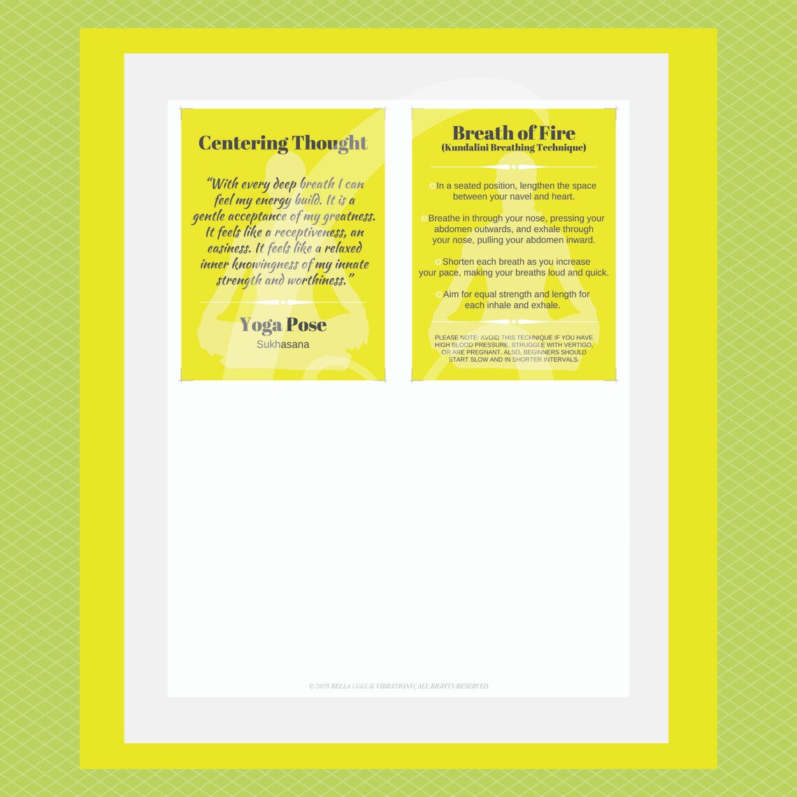 Instant Download Solar Plexus Chakra Mindfulness Cards | Etsy