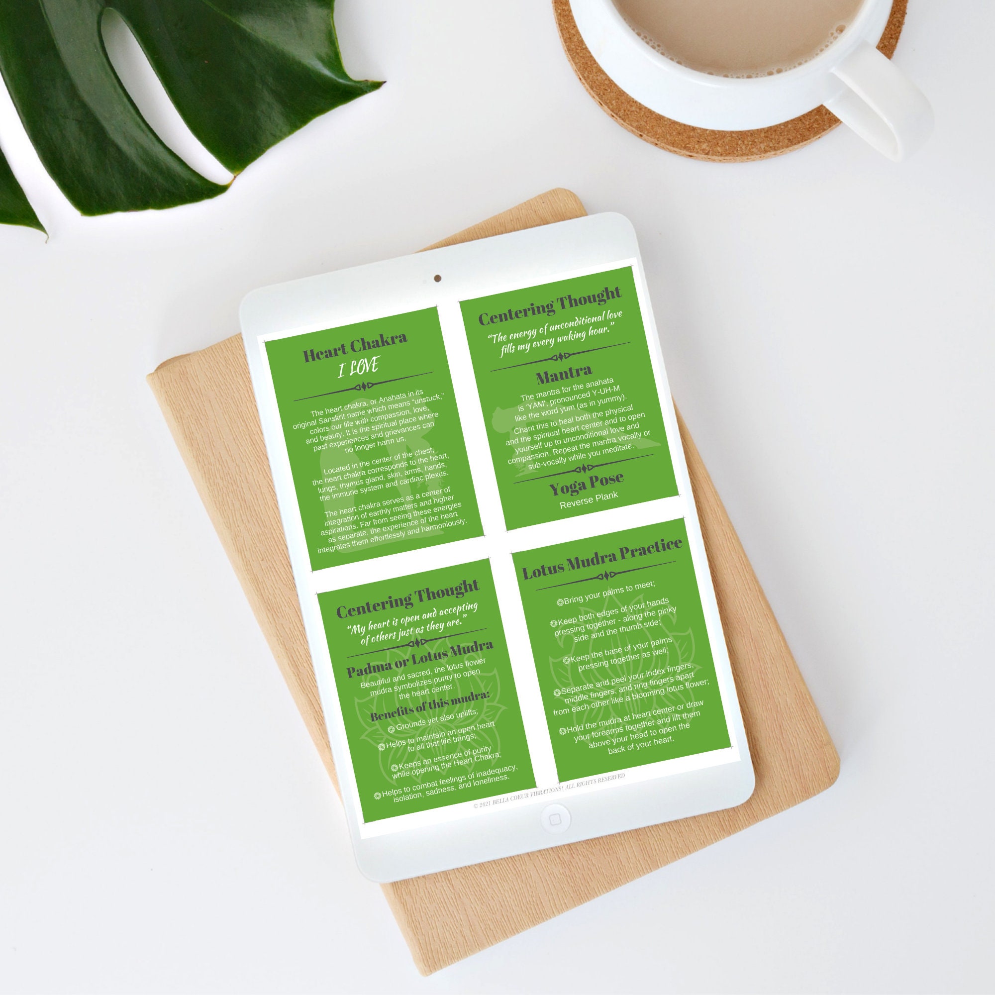 Instant Download Heart Chakra Affirmation Cards, Printable Meditation ...