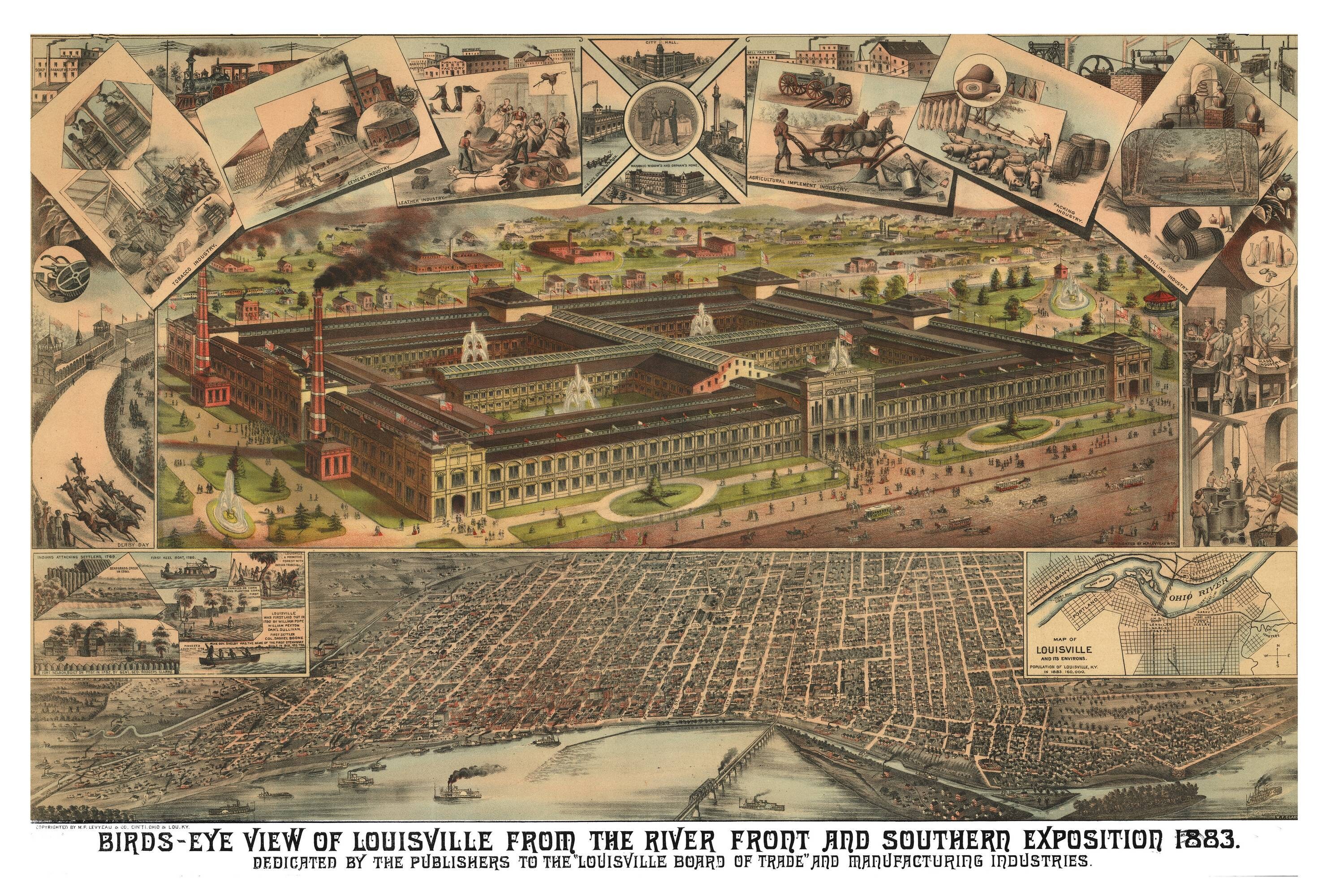 Louisville Southern Exposition Kentucky 1883 Printable Wall Art Color ...