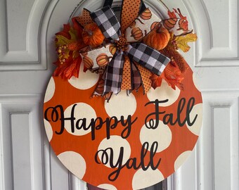 Fall Circle Door Sign - Etsy