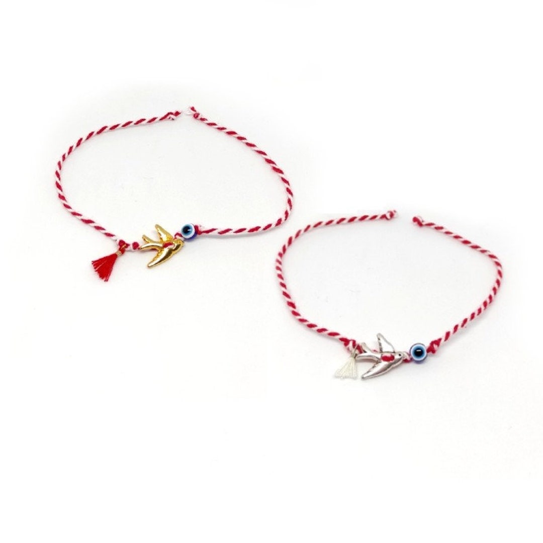 2024 Martis Bracelet Metallic Gold or Silver Swallow Bird / Greek ...