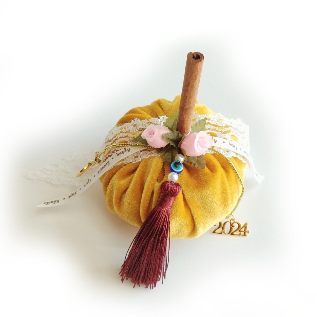 Gouri 2026 Christmas Lucky Charm,medium Size Pumpkin Gold Velvet ...