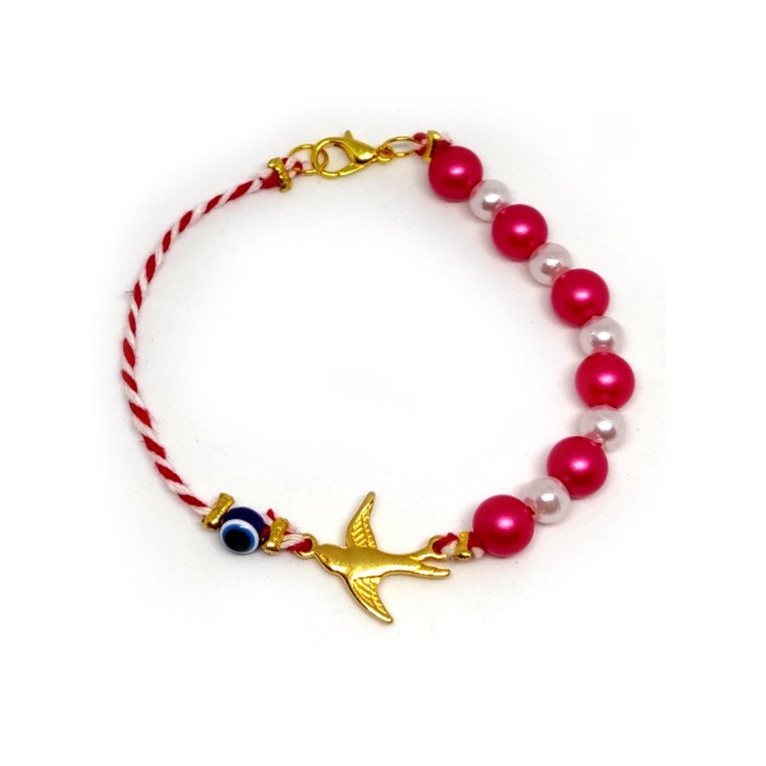 2025 Martis Bracelet With 24K Gold Swallow Bird and Beads / Greek ...