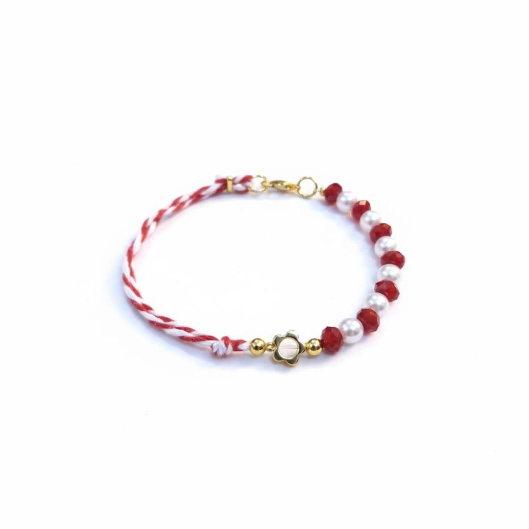 2026 Martis Bracelet Gold-plated Flower & Pearls / Greek Traditional ...