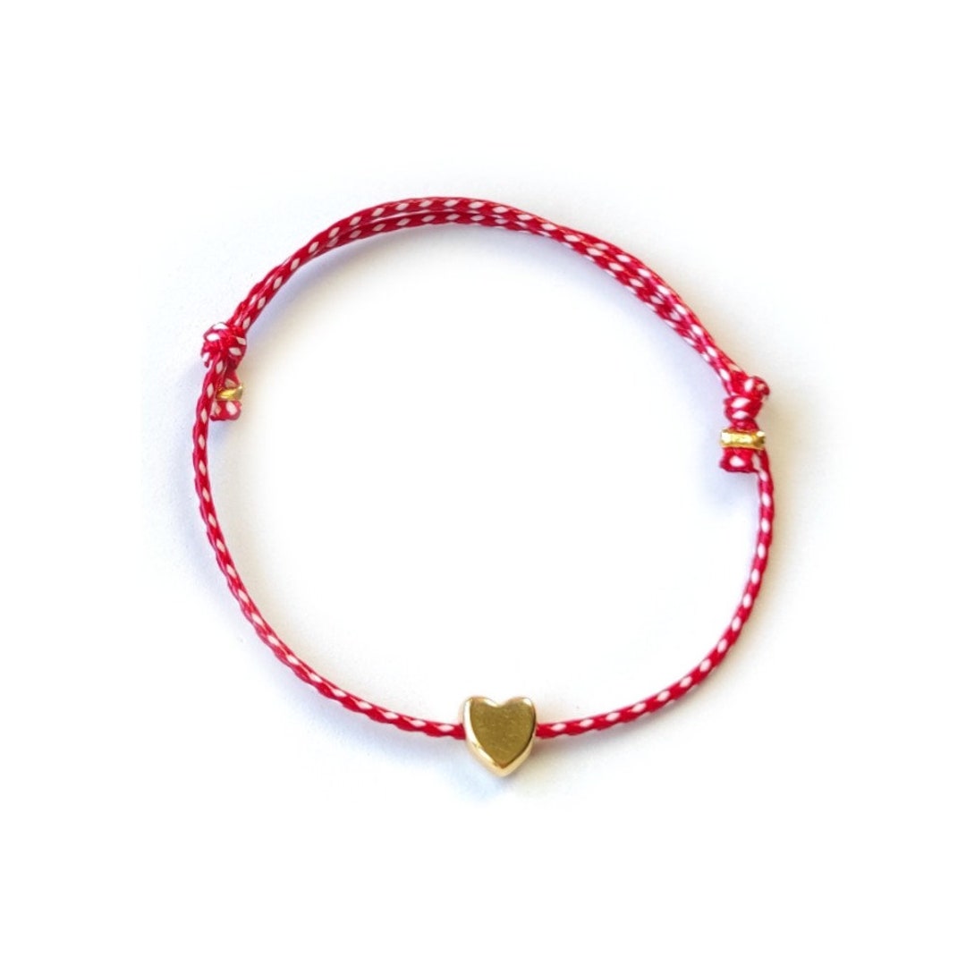 2025 Martis Bracelet 24K Gold Plated Heart / Greek Traditional Martaki ...