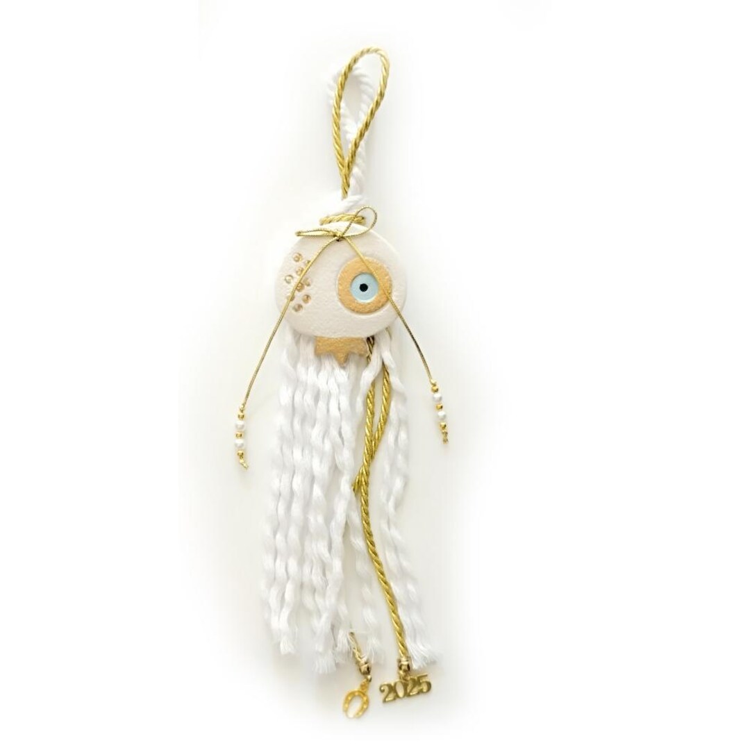 Gouri 2025 Christmas Lucky Charm, Ceramic Pomegranate With Evil Eye. / Gouria for Good Luck ...