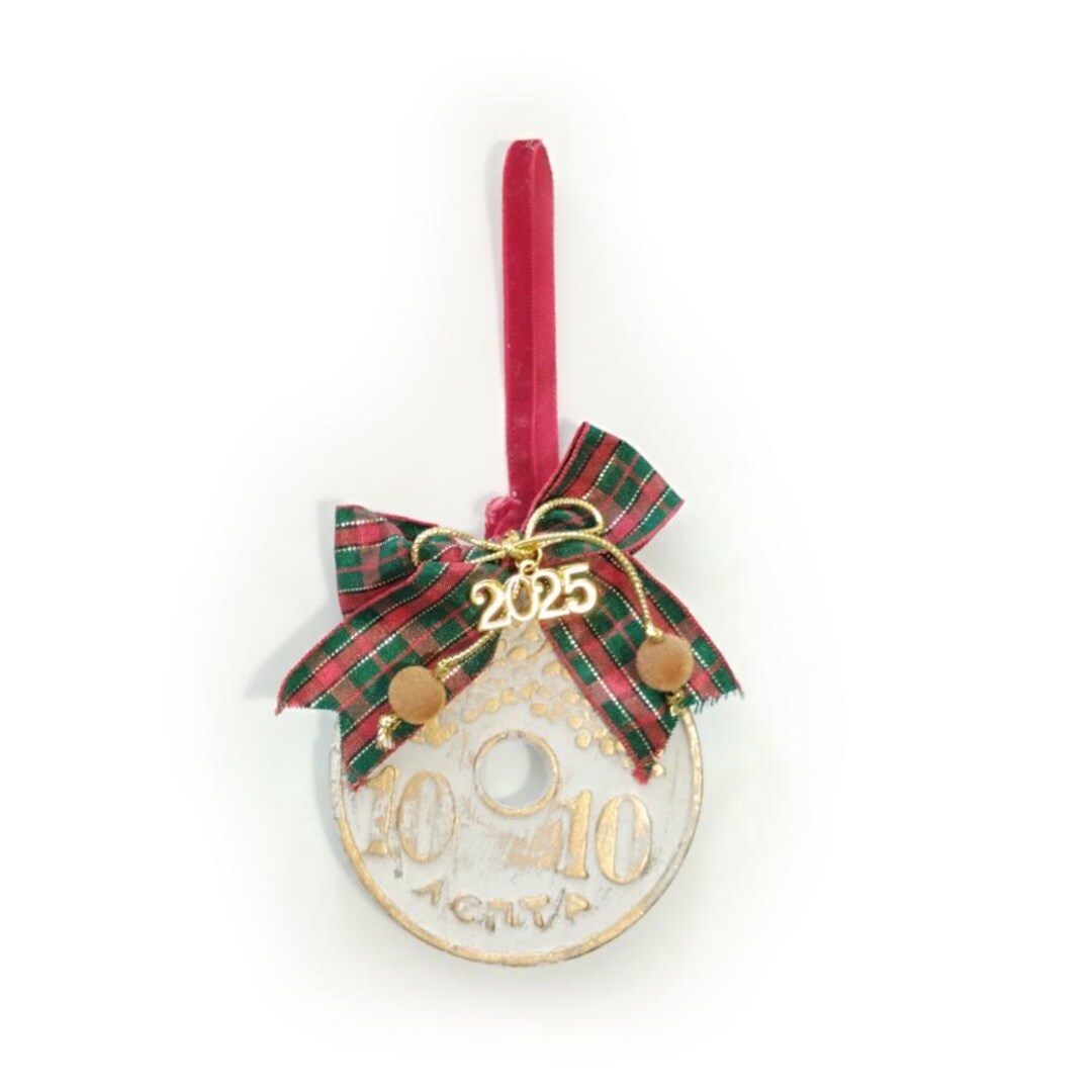 Gouri 2025 Christmas Lucky Charm, Ceramic Penny / Gouria for Good Luck / Greek Gouri / Greek ...