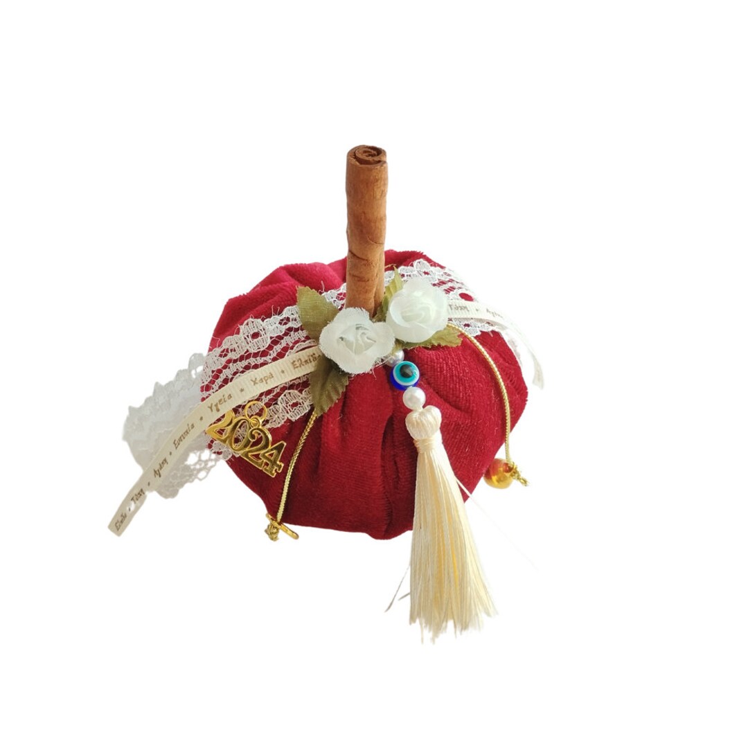 Gouri 2026 Christmas Lucky Charm,medium Size Pumpkin in Burgundy Velvet ...
