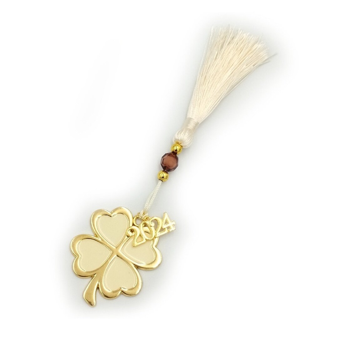 Gouri 2024 Christmas Lucky Charm Gold Metallic Clover With - Etsy
