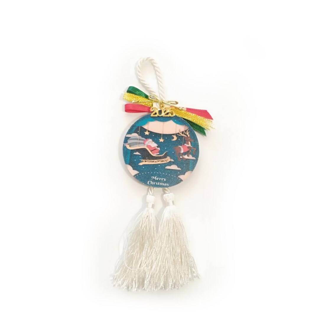 Gouri 2025 Christmas Lucky Charm, Wooden Ball With Santa Claus / Gouria for Good Luck / Greek ...