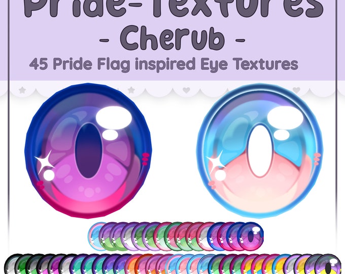 Cute Vrchat Avatar Eye Texture - Pride Flag Colors - Etsy
