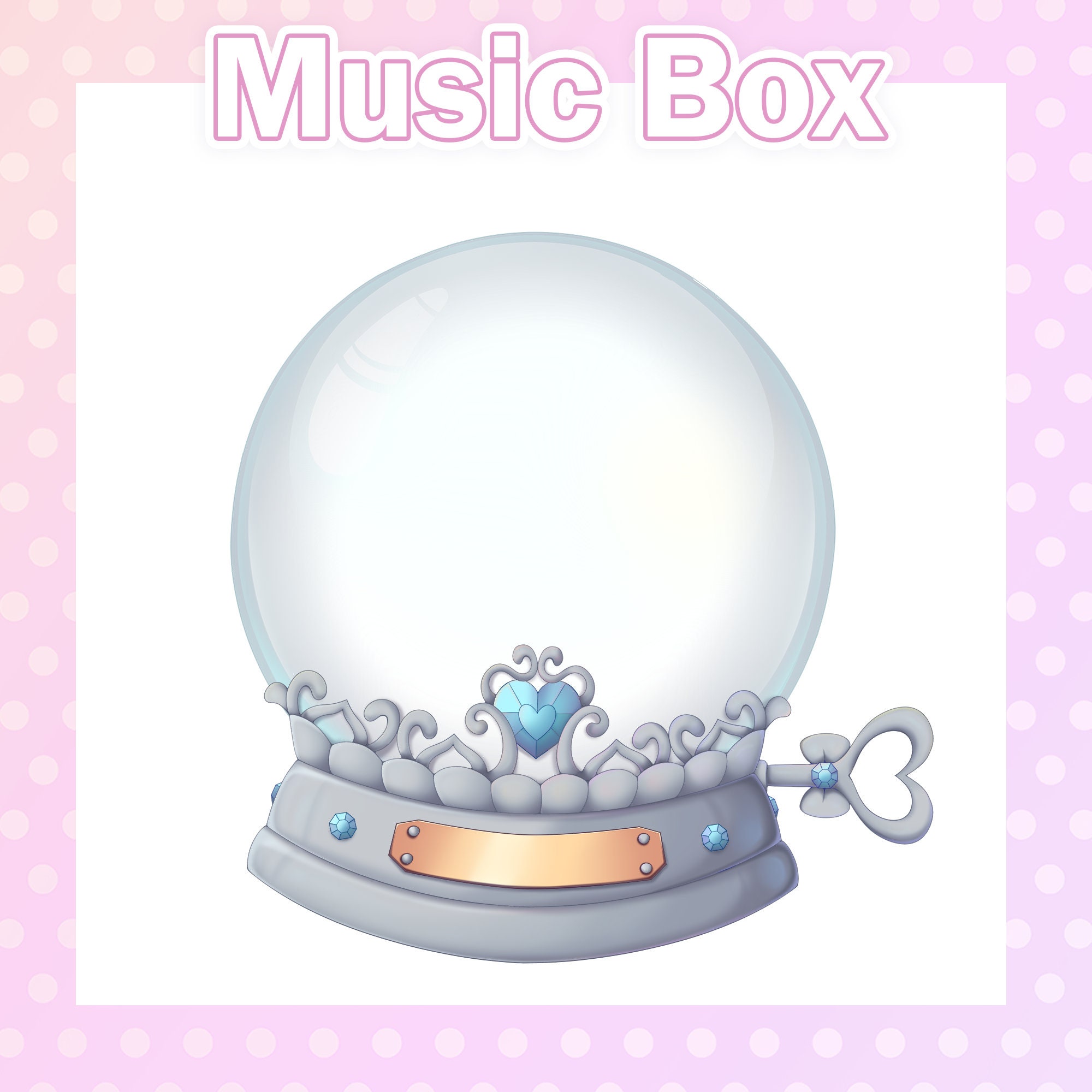 Cute Aesthetic Snowglobe / Music Box - Vtuber Prop / Asset / Overlay ...