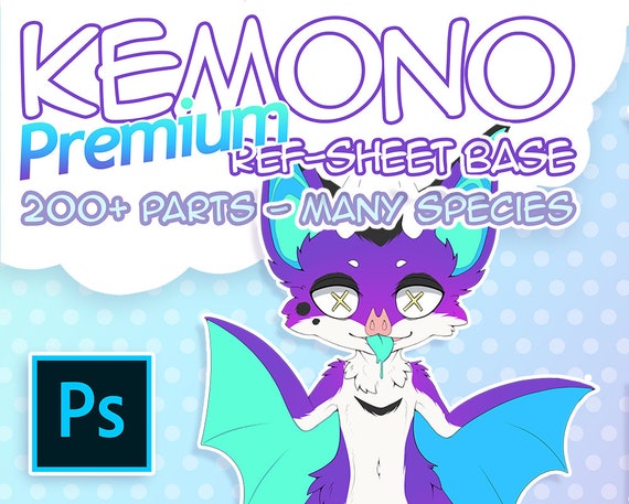 Furry Kemono Ref Sheet Base Anthro Animal Character Creator - Etsy