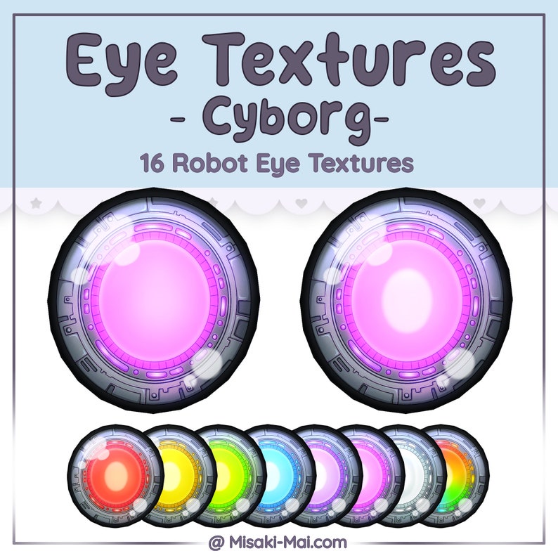 Cyborg Vrchat Eye Texture - Robot Mechanical Cyberpunk - Etsy