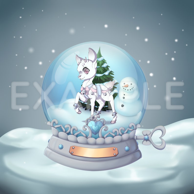 Furry Christmas Snowglobe Base - Deer, Feral & Anthro - Expressions ...