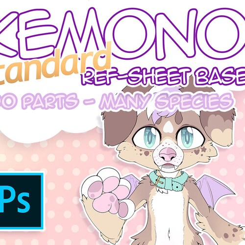 Furry Kemono Ref Sheet Base Anthro Animal Character Creator - Etsy