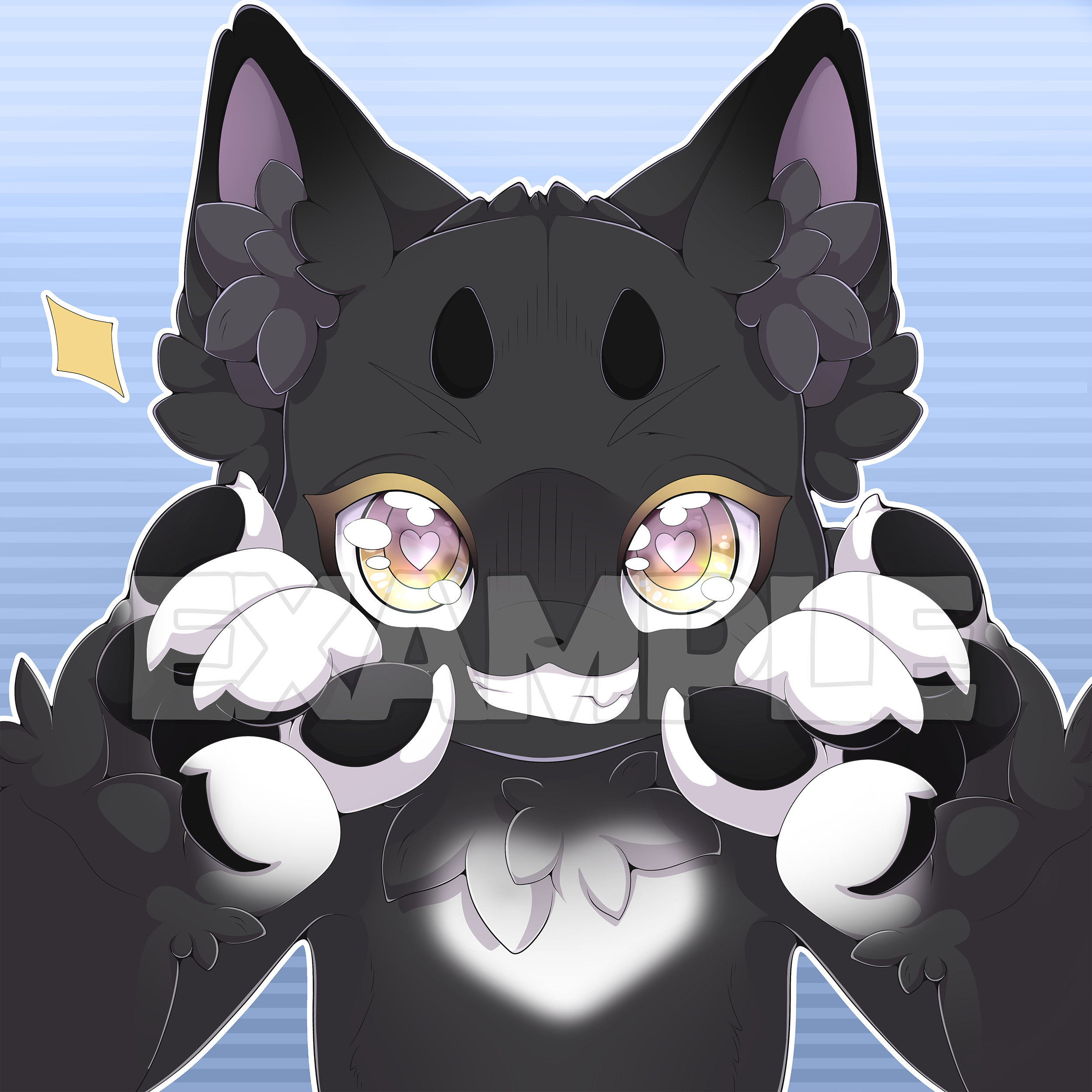 Cute Furry Kemono Cat Avatar - Customizable Base - 3 Expressions - Etsy