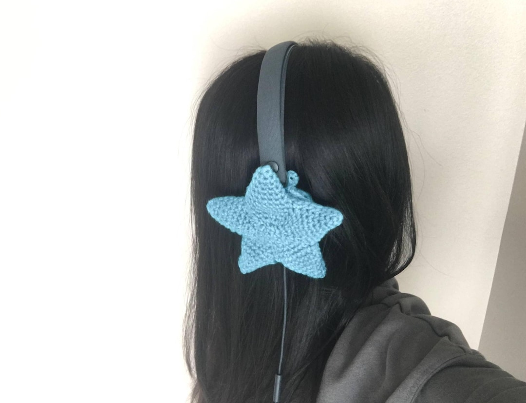 Star Crochet Headphone Covers: Custom Handmade Headset Accessory ...