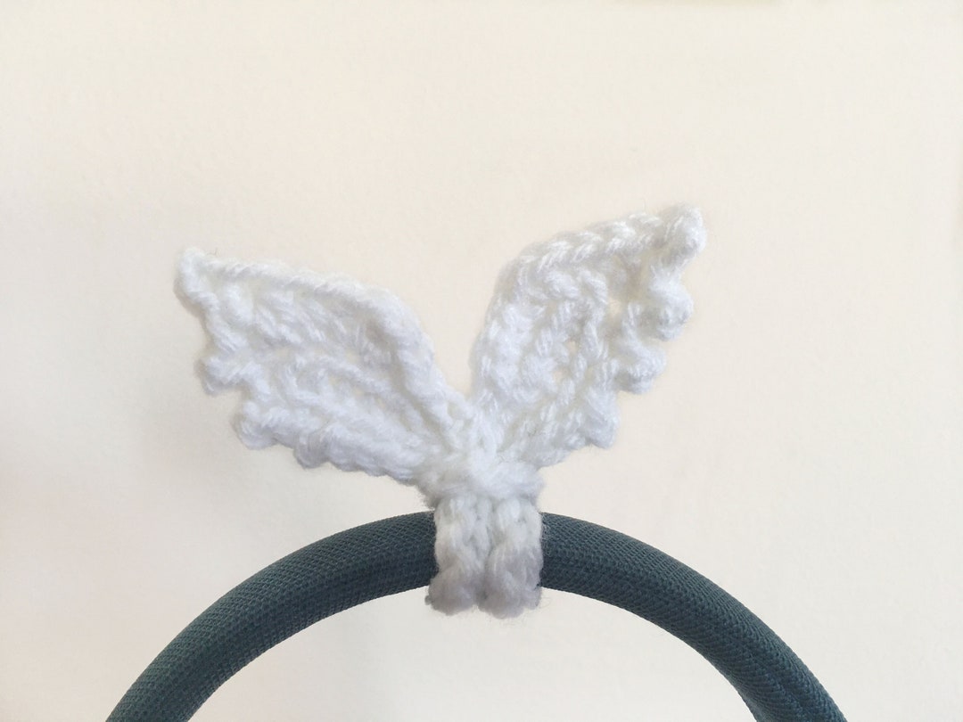 Crochet Angel Wing Headphone Sprout | White Angel Wings Headset ...