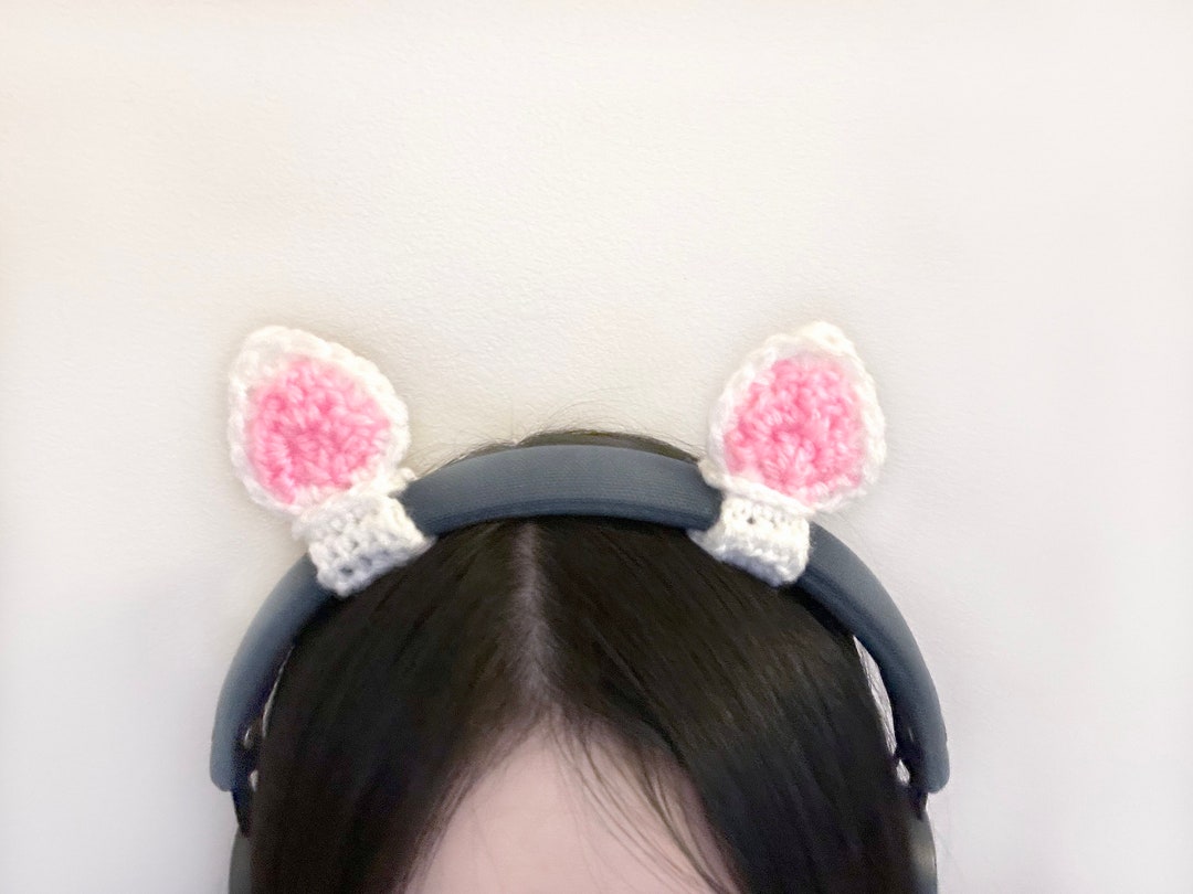 Crochet Cat Ears Headphone Accessory Cat Ear Headset Attachment Kitten ...