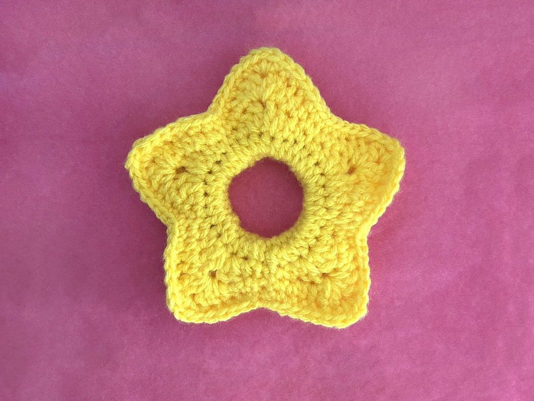 Crochet Star Scrunchie Hair Tie | Big Star Elastic XL Scrunchie Hair ...