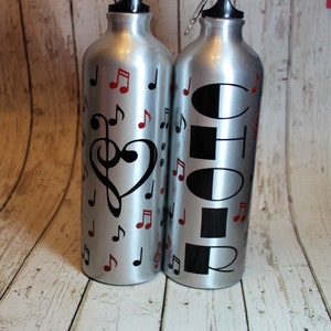 Personalized Music Aluminum Water Bottle, Choir Gift, Chorus Gift ...