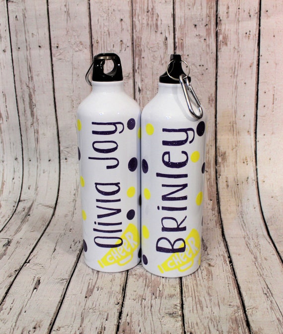 Personalized Cheer Aluminum Water bottle, Cheer Team Gift, Cheer Coach ...