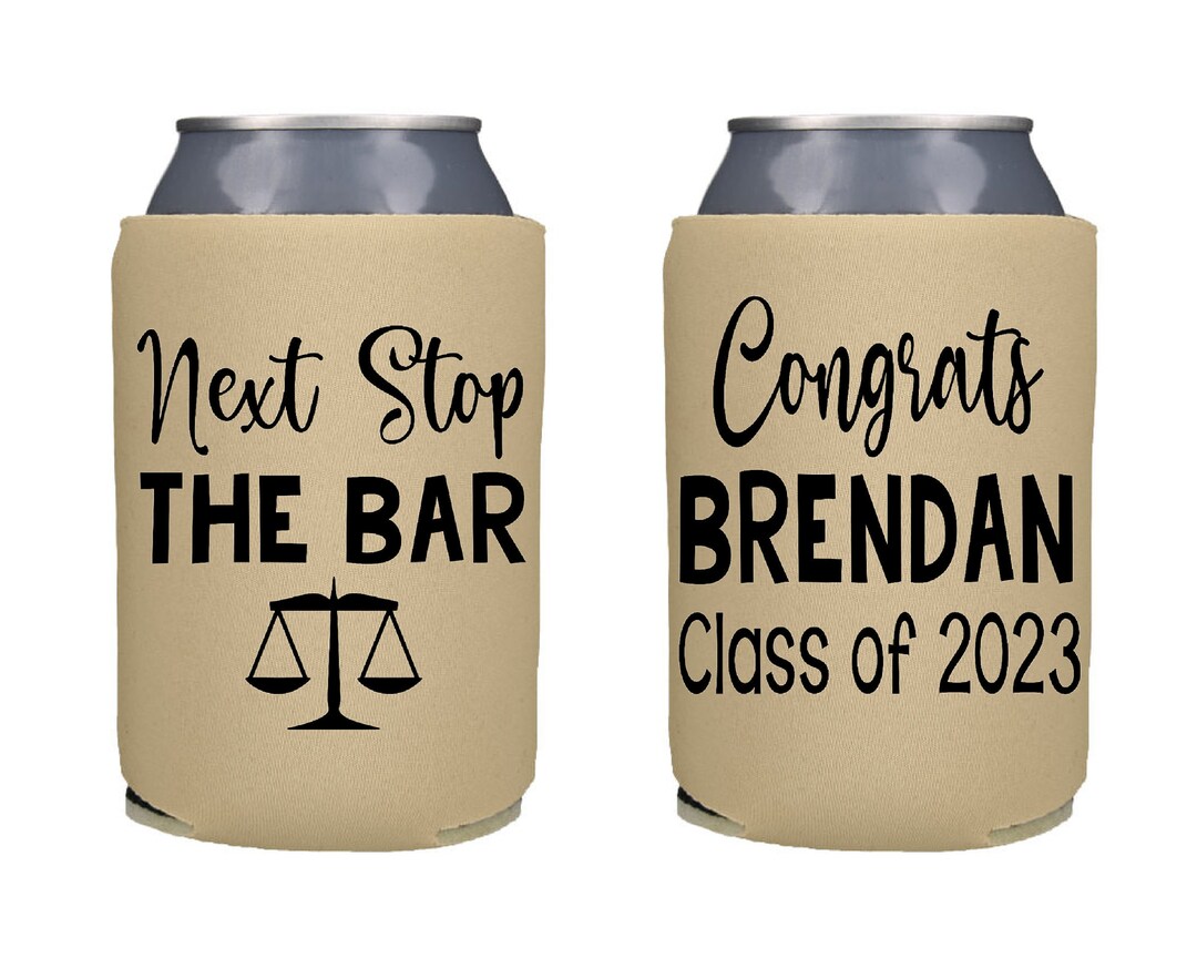 Law School Graduation Party Favor, Next Stop the Bar Graduation Can ...