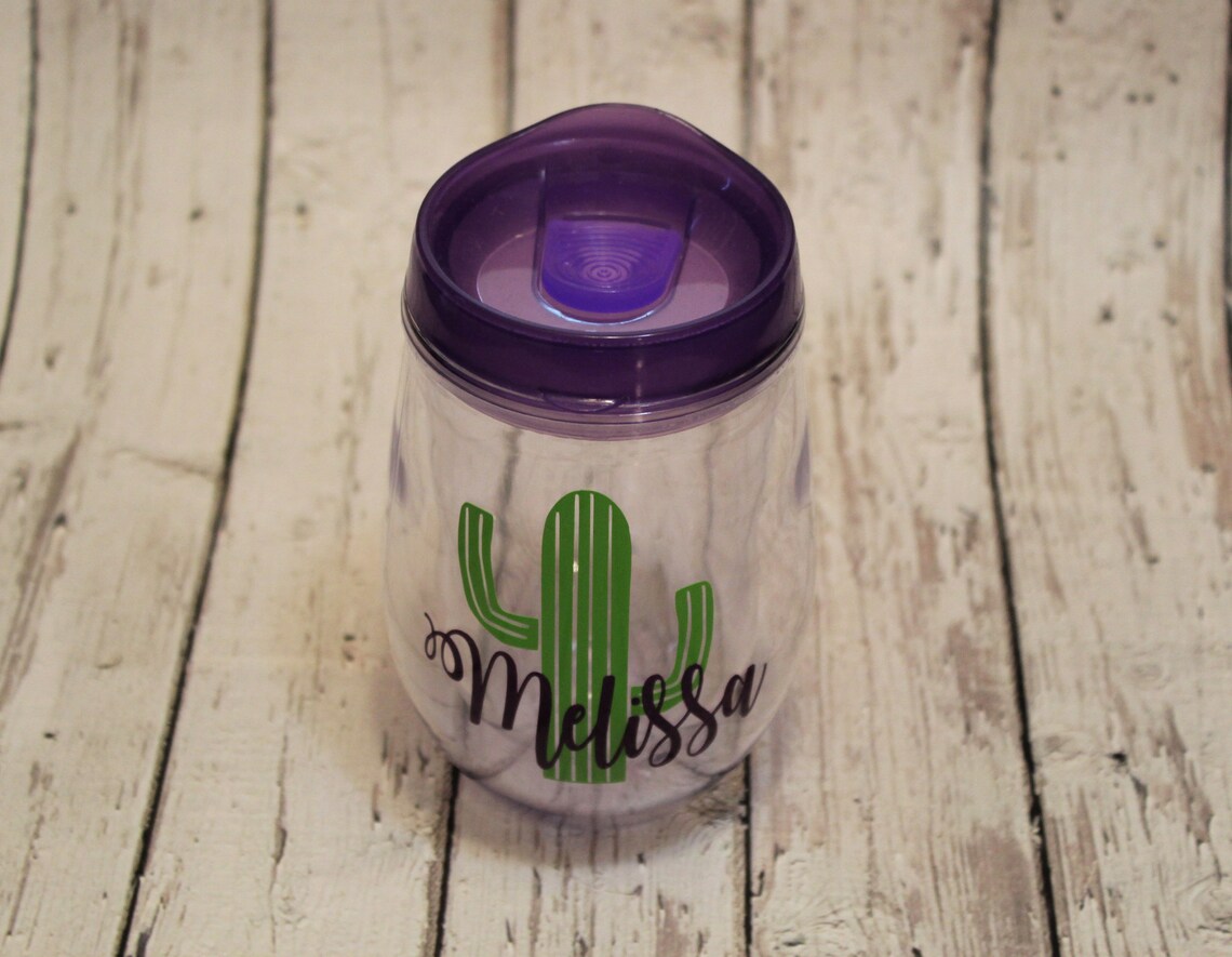Cactus Personalized Wine Tumble Custom Travel Wine Cup - Etsy