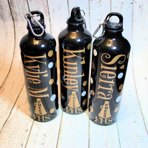 Personalized Cheer Bottle Cheerleader Cheer Water Bottle - Etsy