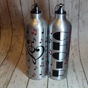 Personalized Music Aluminum Water Bottle, Choir Gift, Chorus Gift ...