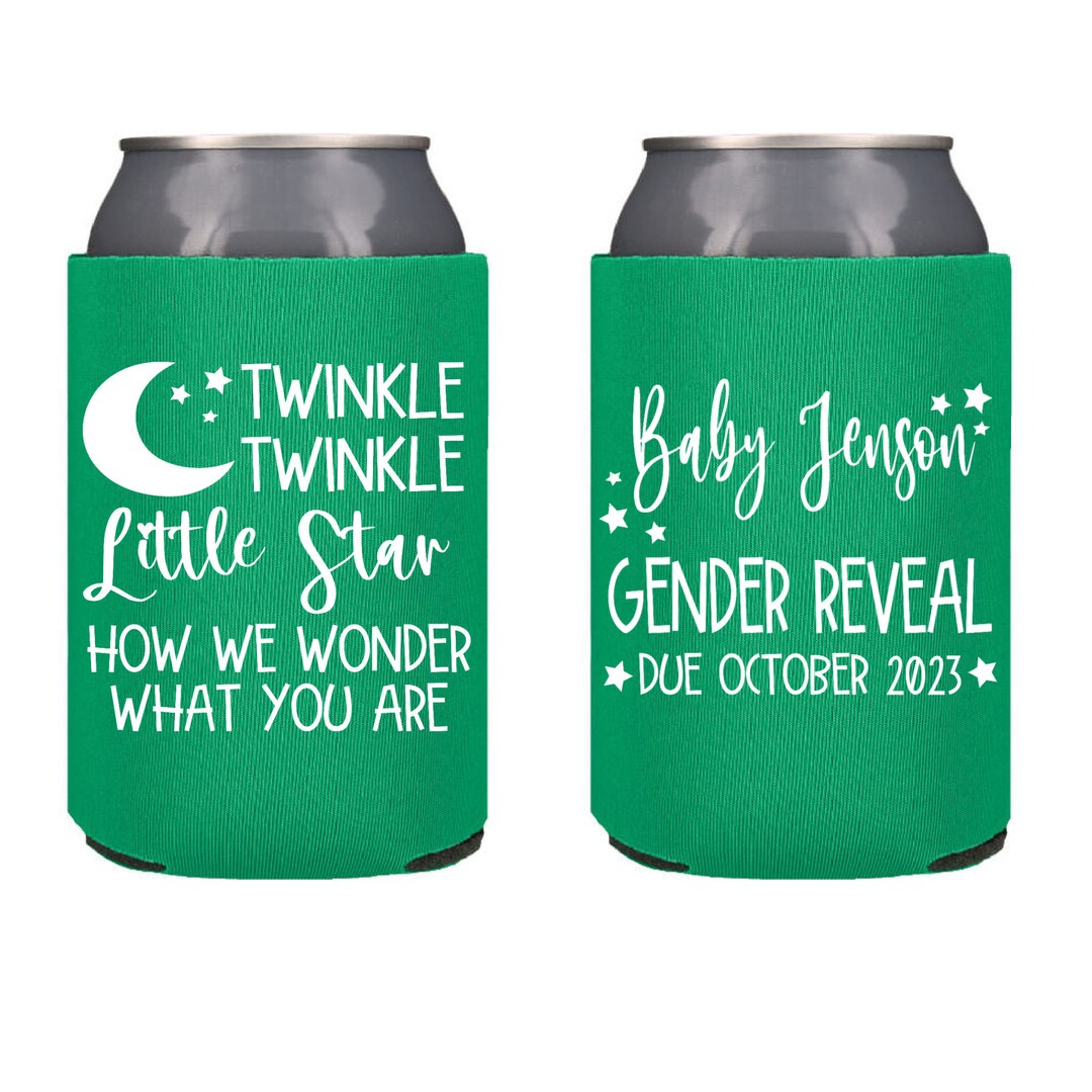Gender Reveal Party Favor, Twinkle Twinkle Little Star Baby Shower Can ...