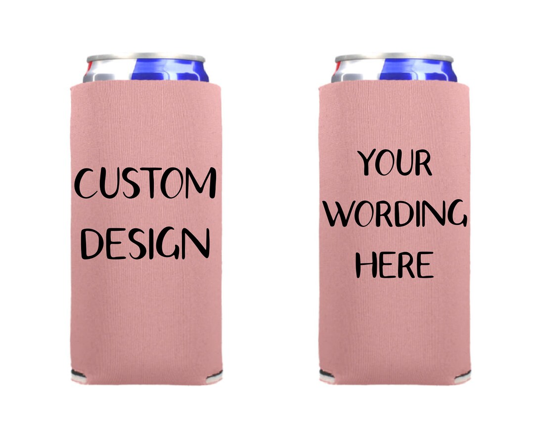 Custom Design Slim 12 Oz. Can Coolers, Your Design Skinny Can Coolers ...