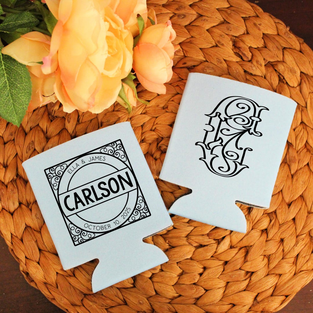 Personalized Wedding Can Coolers, Wedding Toast Beer Holder, Custom ...