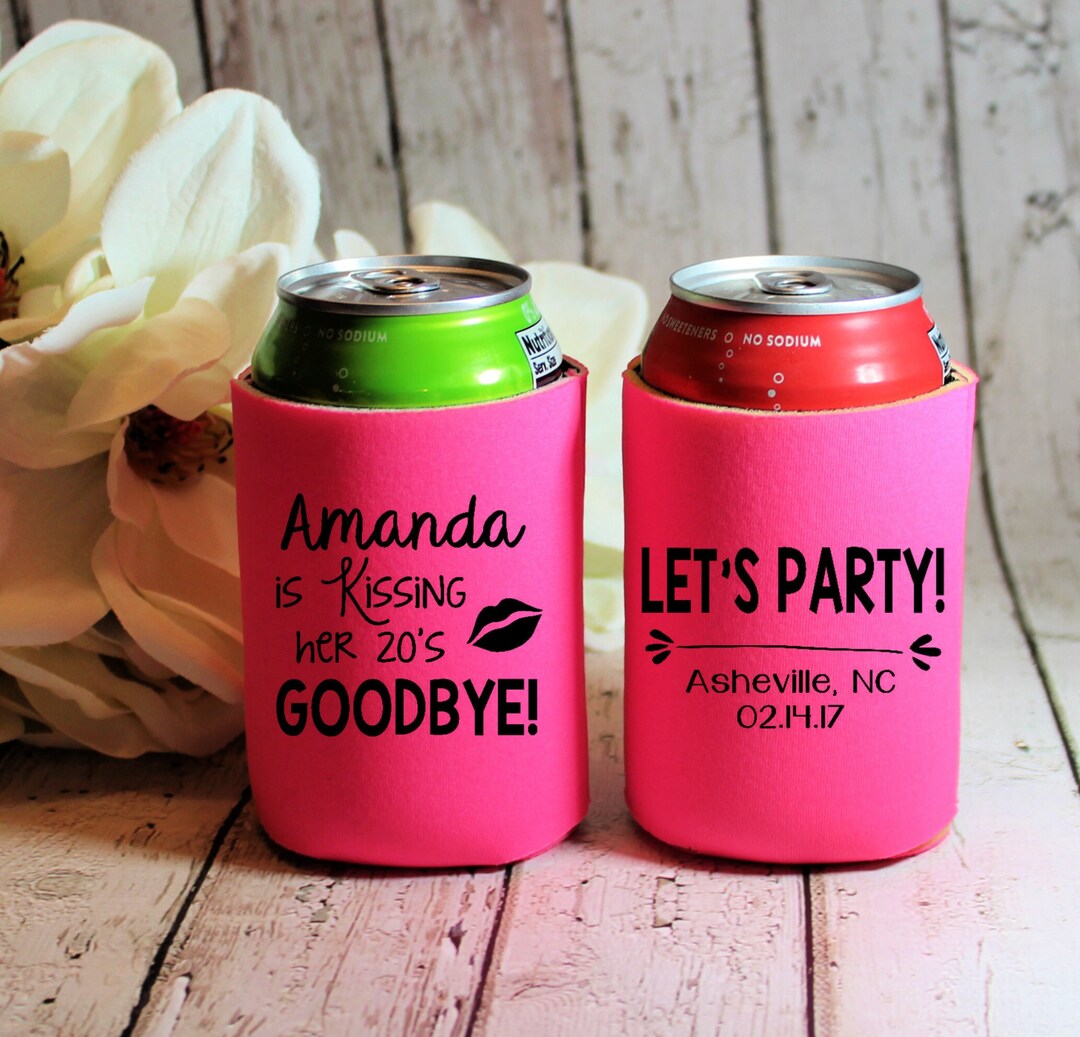 Custom Birthday Can Coolers Personalized Birthday Party Can - Etsy
