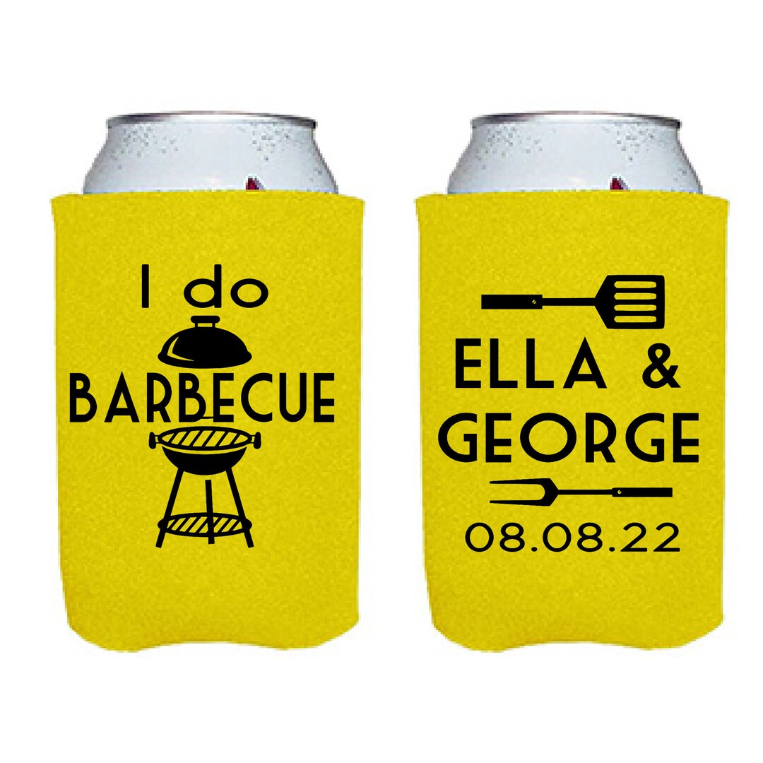 I Do BBQ Can Coolers, Personalized Summer Barbecue Party Favors, Summer ...