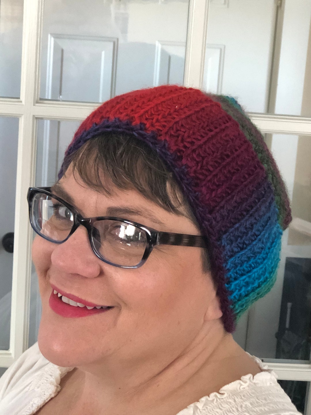 Psychedelic Messy Bun Hat - Etsy