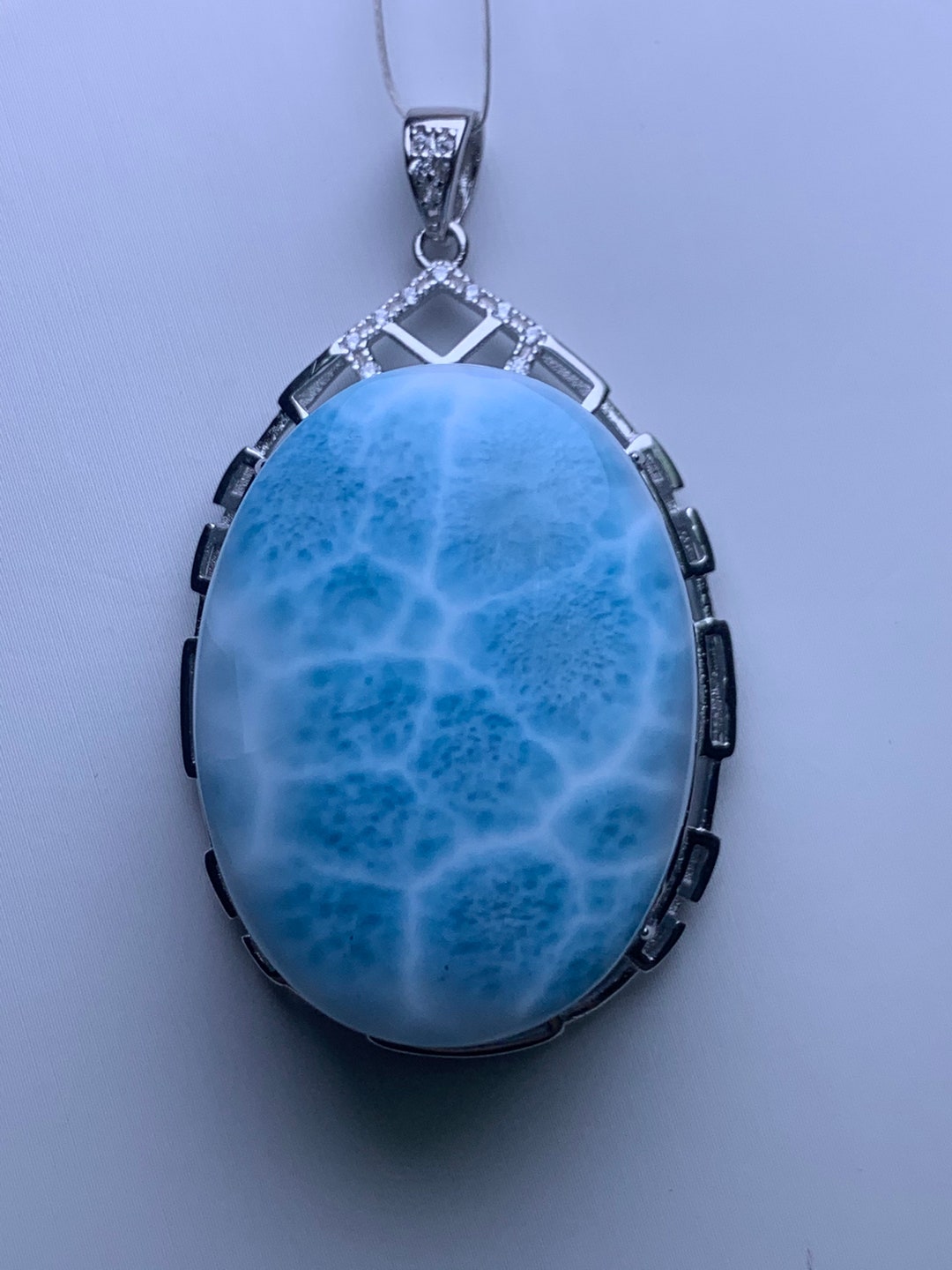 AAAA Authentic Natural Larimar Pendant 925 Silver Pendant - Etsy