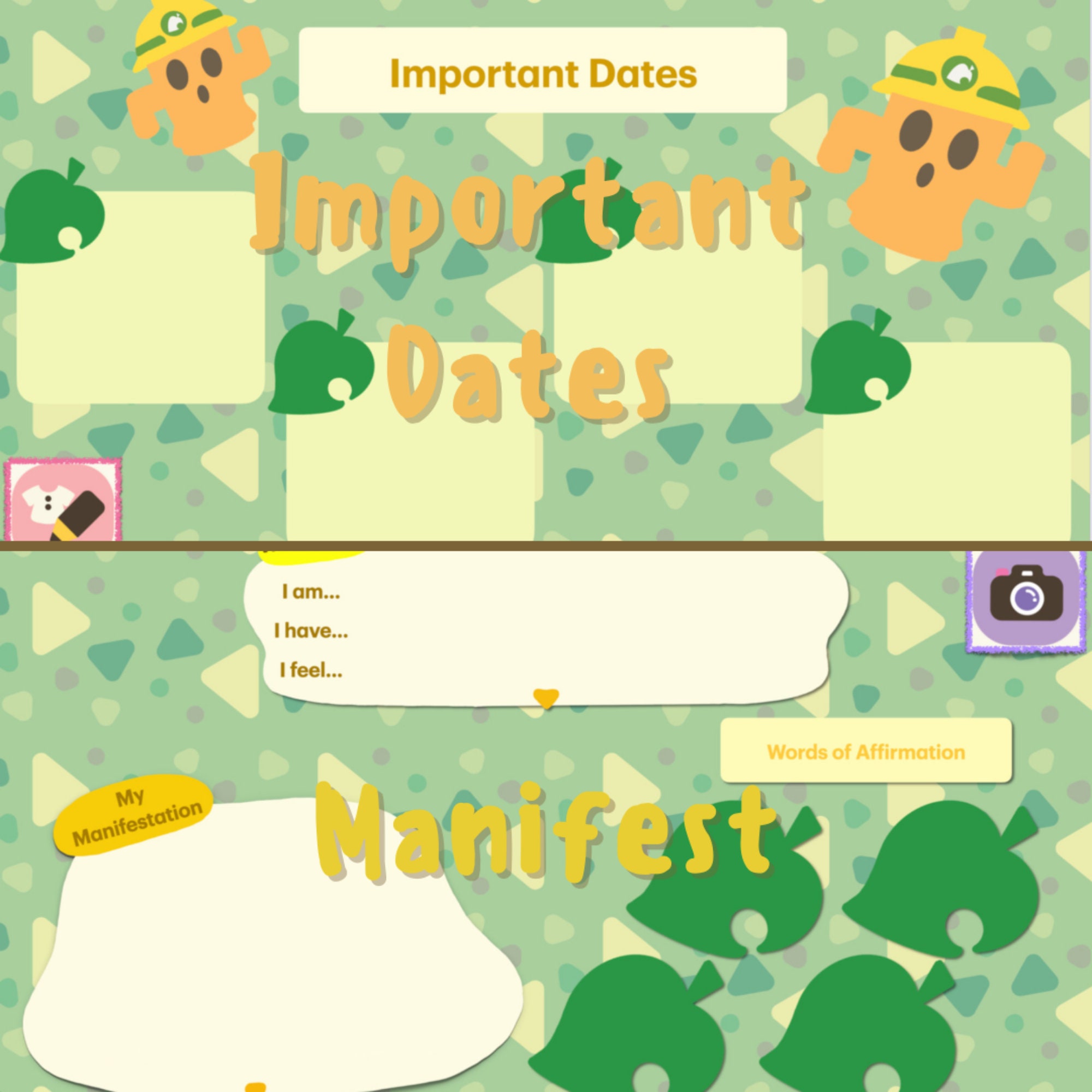 ACNH Weekly Planner - Etsy