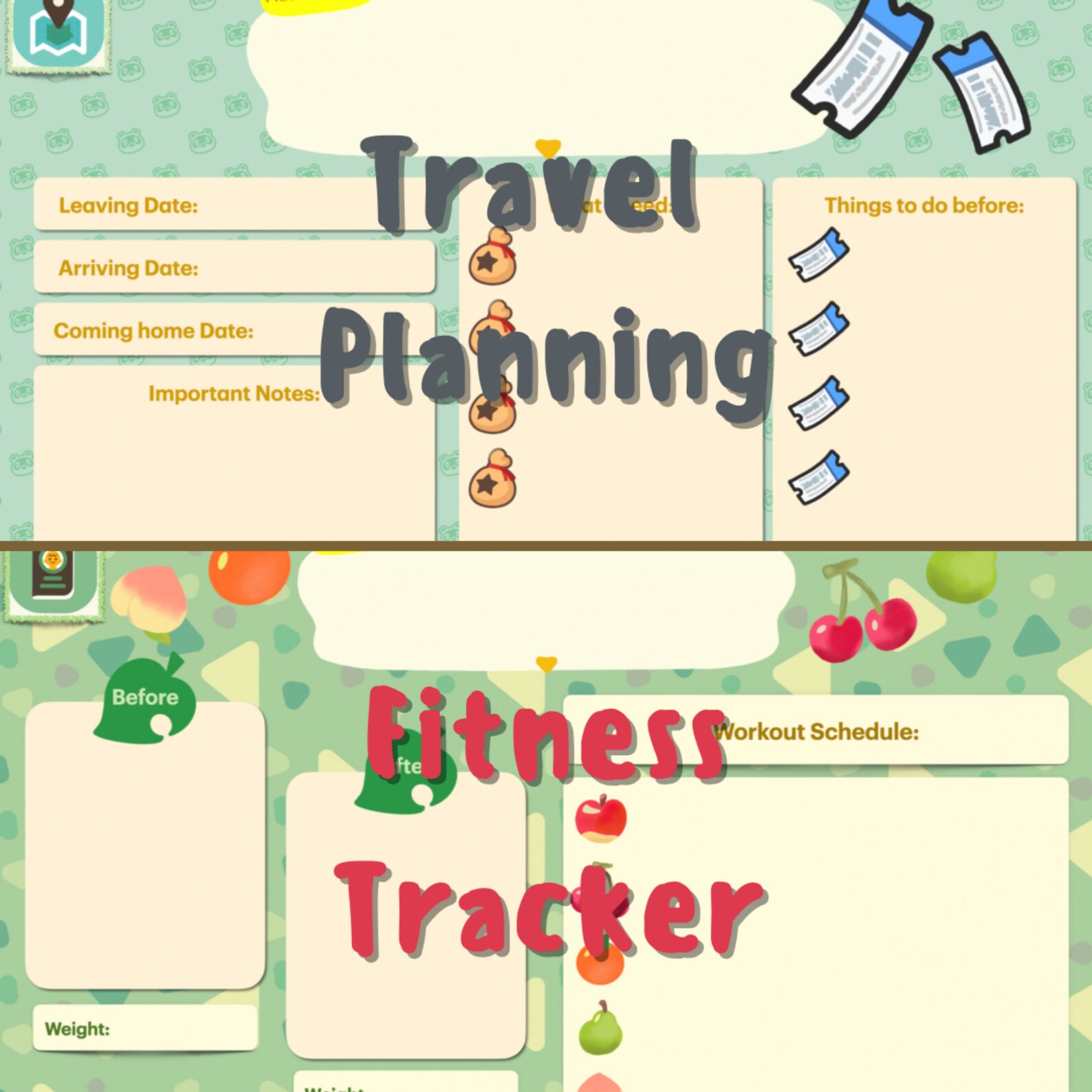 ACNH Weekly Planner | Etsy