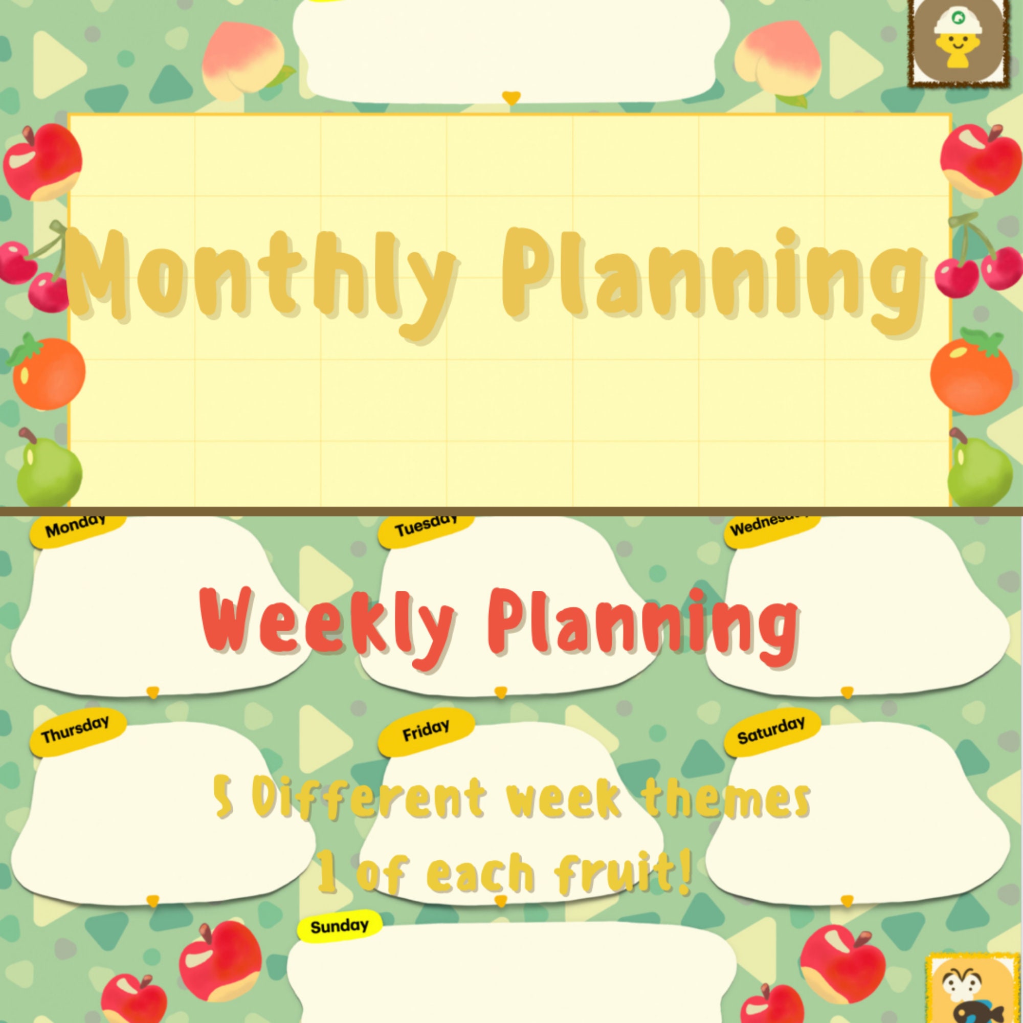 ACNH Weekly Planner - Etsy