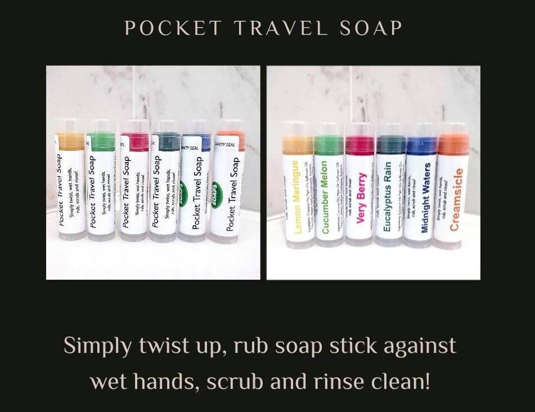 Pocket Sized Travel Soap, Mini Soap, on the Go Soap, Outdoors ...
