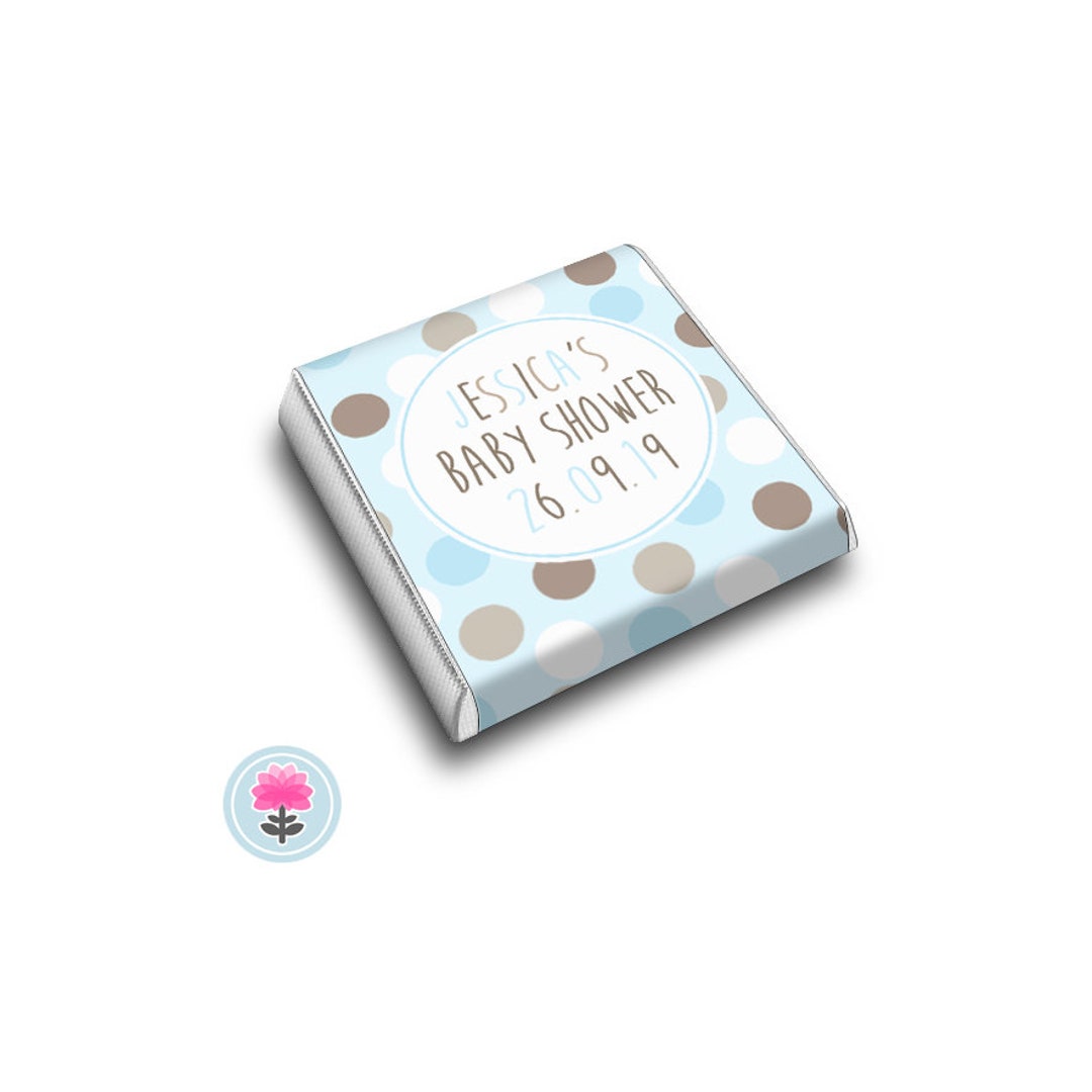 PERSONALISED Blue Neutral DOTTY Spotty Spots Boy Baby Shower - Etsy