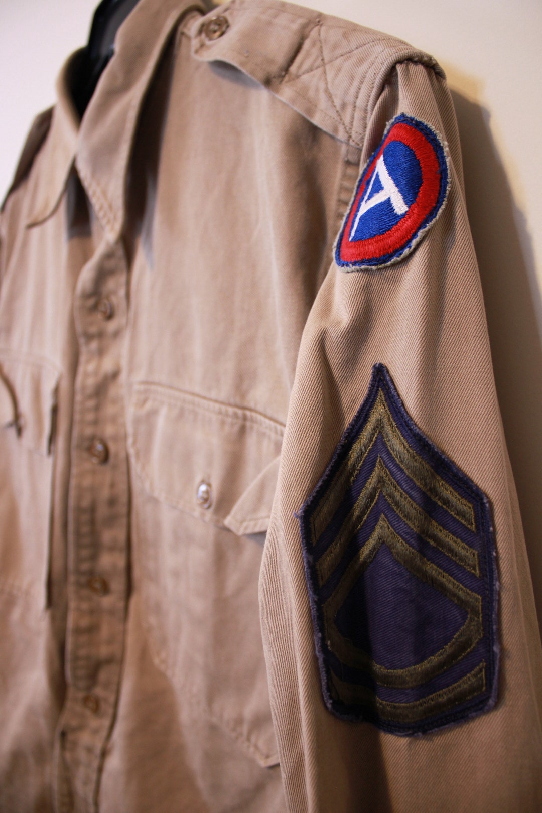 Vintage Military Issue U.S. Army Ranger Half-button - Small/medium - Etsy