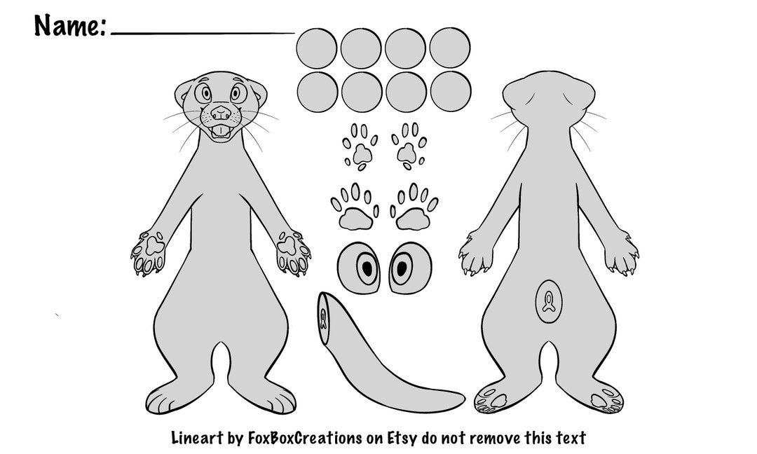 Otter Reference Sheet Base - Etsy