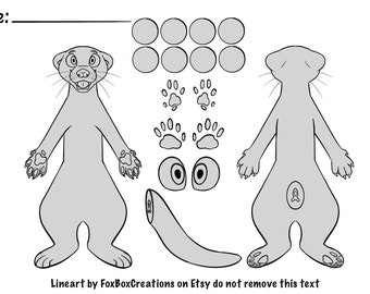 Otter Reference Sheet Base - Etsy