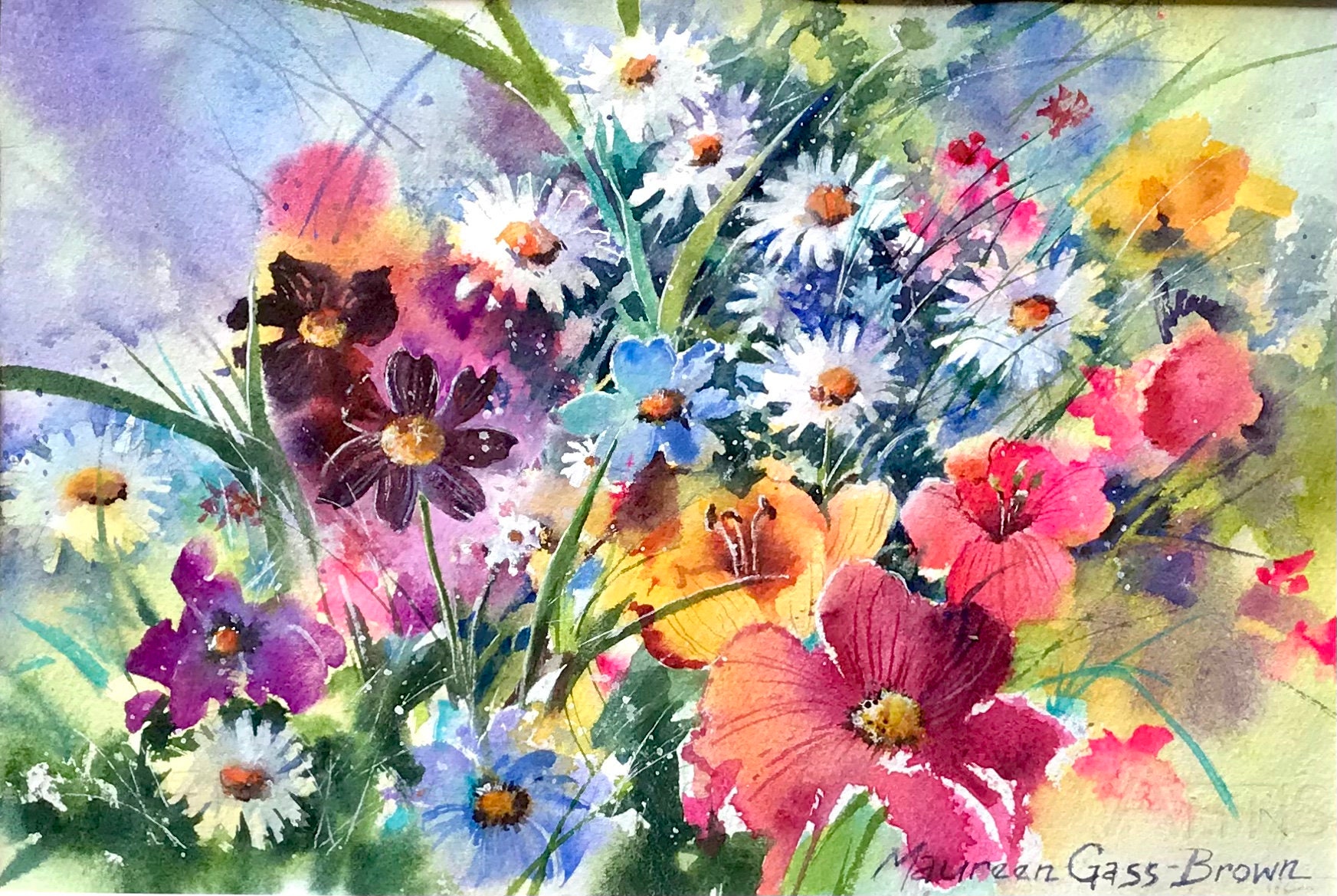 ORIGINAL FLORAL WATERCOLOR Painting, Floral Wall Art, Mother’s Day ...