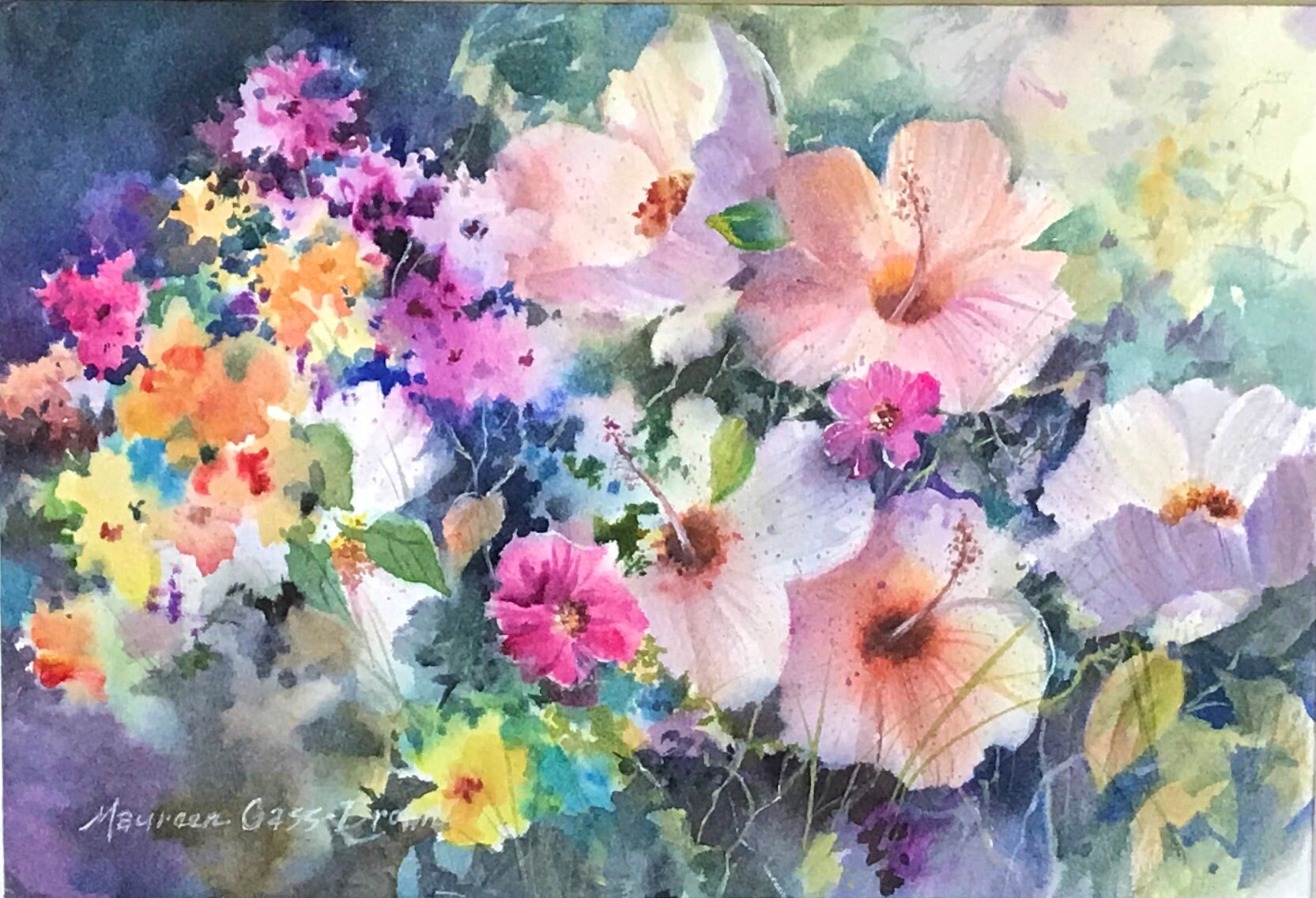 FLORAL WATERCOLOR, Floral Wall Art, ORIGINAL Watercolor Painting ...