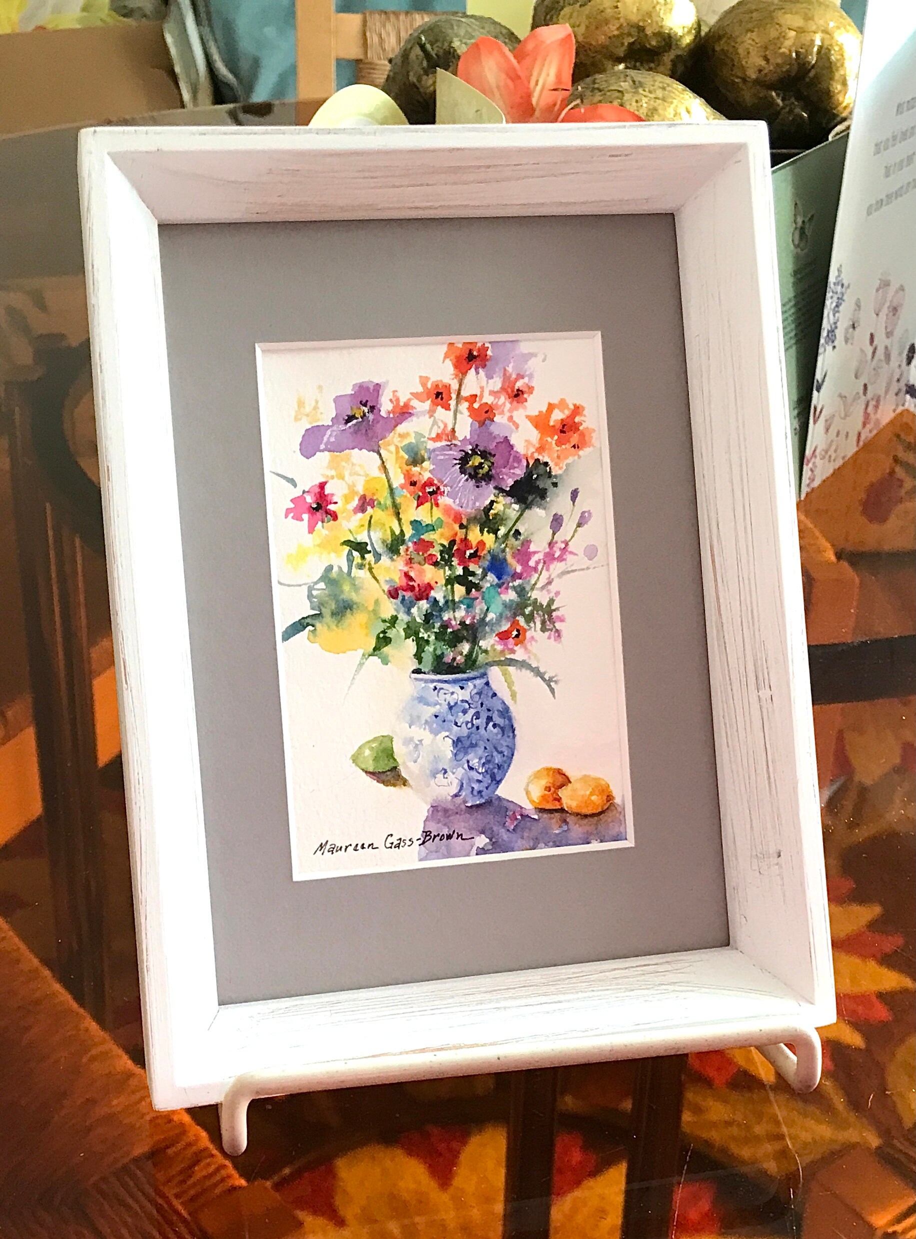 FLORAL WATERCOLOR PAINTING , Floral Wall Art, Original Watercolor Art ...